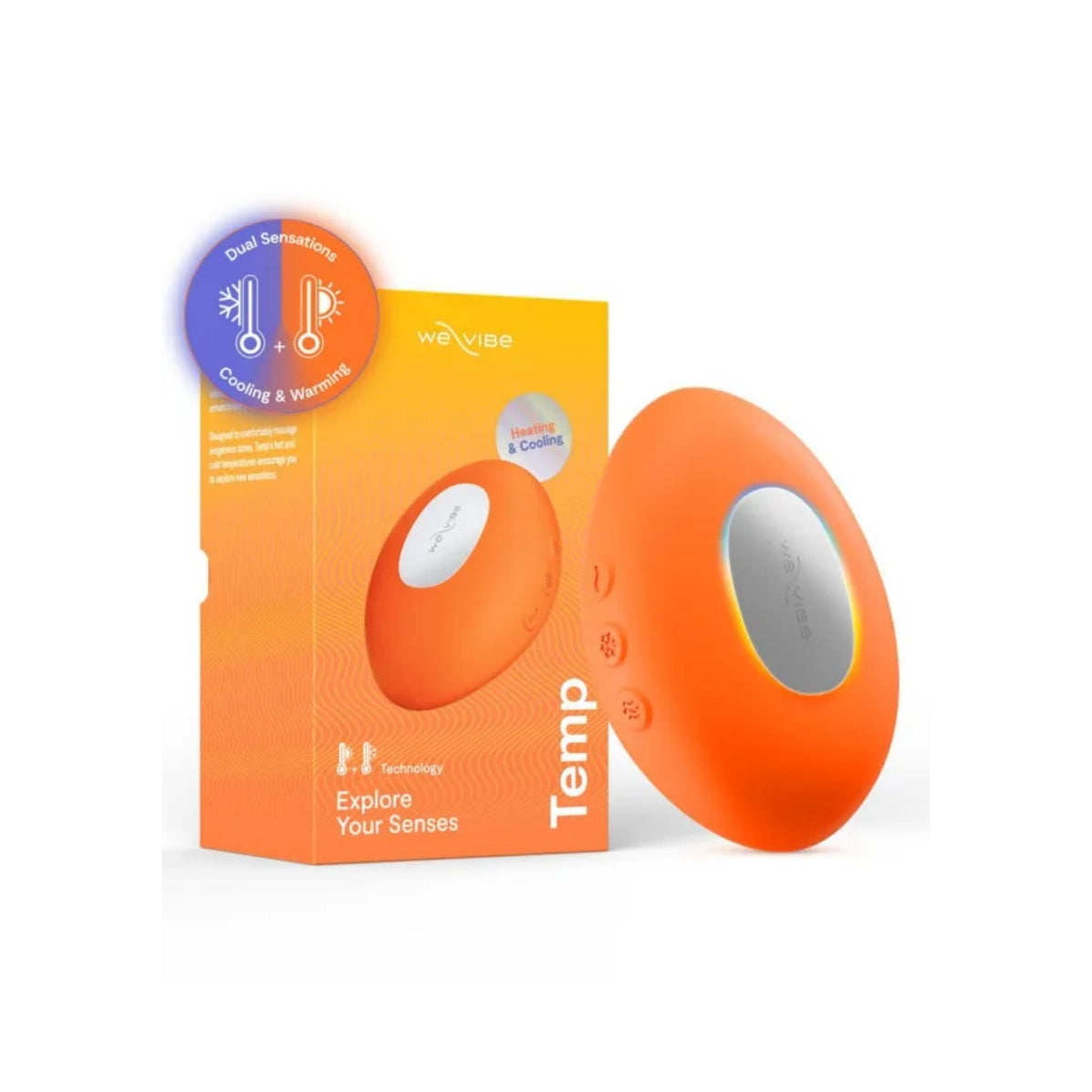 We-Vibe Temp Tangerine – prabangus stimuliatorius su šilumos ir vėsos - Aistra
